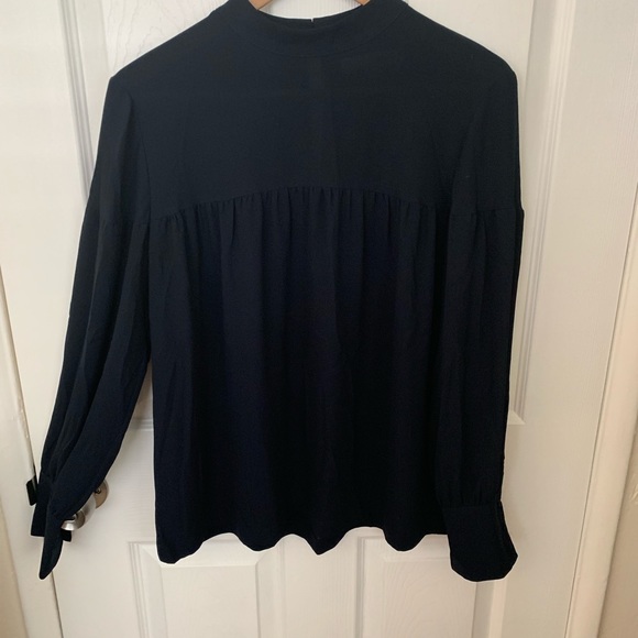 LOFT | Tops | Ann Taylor Loft Navy Eyelet Blouse | Poshmark
